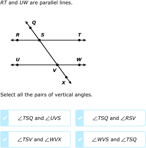 IXL - Transversal of parallel lines (1st year maths practice)