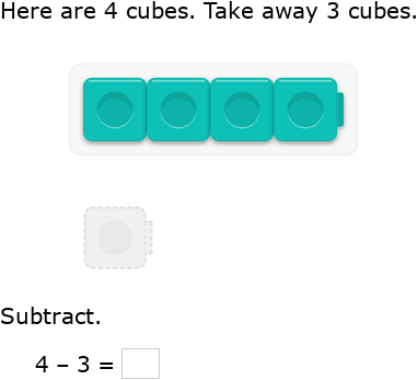 IXL - Subtract with cubes - up to 10 (1st class maths practice)