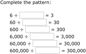 IXL - Division patterns over increasing place values (3rd class maths practice)