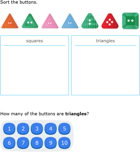 IXL - Classify, sort and count (Junior infants maths practice)
