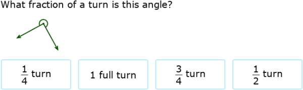 IXL - Fractions of a turn (1st class maths practice)