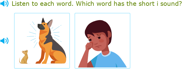 IXL - Find the short i word (Senior infants English practice)