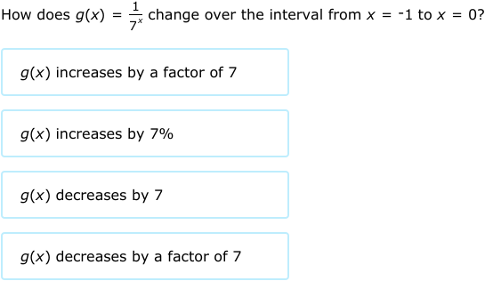 IXL - Exponential functions over unit intervals (3rd year maths practice)