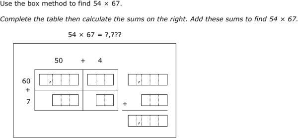 IXL - Box multiplication (5th class maths practice)