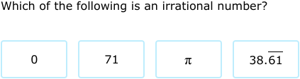 IXL - Identify rational and irrational numbers (5th year maths practice)