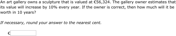 IXL - Exponential growth and decay: word problems (3rd year maths practice)