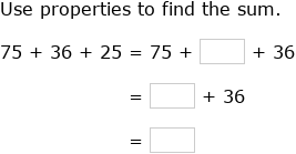 IXL - Add using properties (3rd class maths practice)