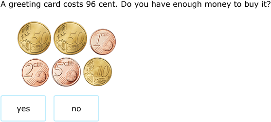 IXL - Purchases - do you have enough money - up to €1 (2nd class maths ...