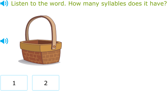 IXL - How many syllables does the word have? (1st class English practice)