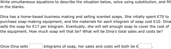 IXL - Solve simultaneous equations using substitution: word problems ...