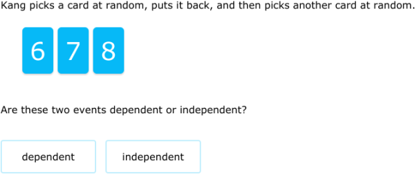 IXL - Identify independent and dependent events (Transition year maths ...