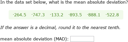 IXL - Mean absolute deviation (5th year maths practice)