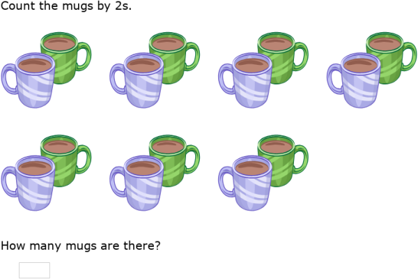 IXL - Skip-count by twos with pictures (1st class maths practice)