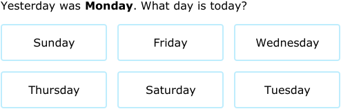IXL - Days of the week (2nd class maths practice)