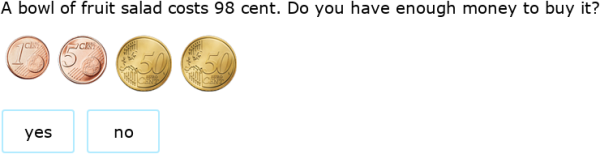 IXL - Purchases - do you have enough money? (Senior infants maths practice)