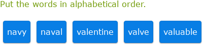 IXL - Alphabetical order (1st year English practice)