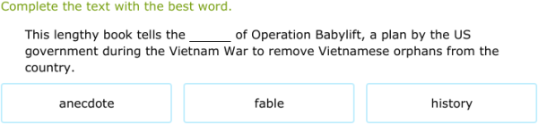 IXL - Use words accurately and precisely (5th year English practice)