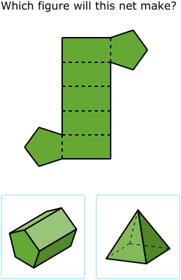 IXL - Nets of three-dimensional figures (3rd year maths practice)