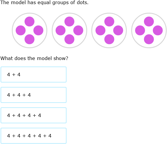 IXL - Identify repeated addition for equal groups - sums to 25 (2nd class maths practice)