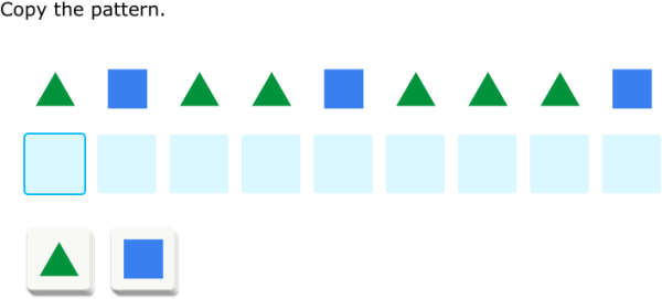 IXL - Growing patterns (Senior infants maths practice)