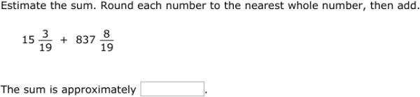 IXL - Estimate sums and differences of mixed numbers (5th class maths ...