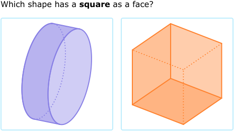 IXL - Identify faces of three-dimensional shapes (2nd class maths practice)