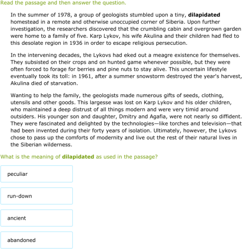 IXL - Use context to identify the meaning of a word (3rd year English ...