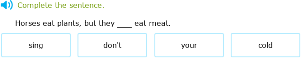 IXL - Complete the sentence with the correct sight word (2nd class ...