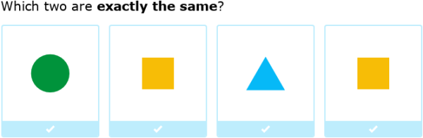 IXL - Same and different (Junior infants maths practice)