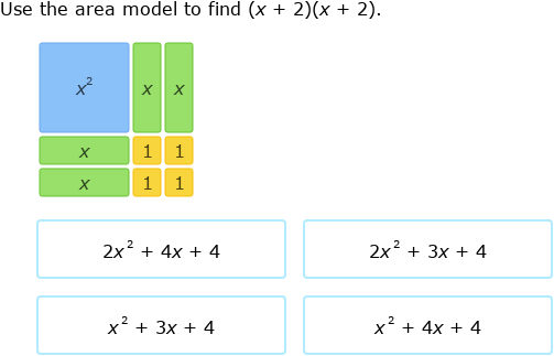 IXL - Multiply polynomials using algebra tiles (2nd year maths practice)