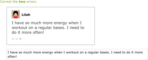 IXL - Correct errors in everyday use (3rd year English practice)