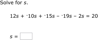 IXL - Solve equations involving like terms (1st year maths practice)