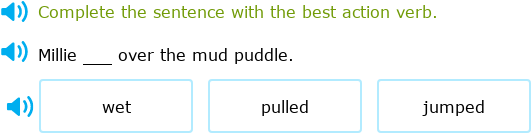 IXL - Use action verbs (2nd class English practice)