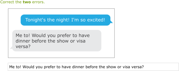 IXL - Correct errors in everyday use (5th year English practice)