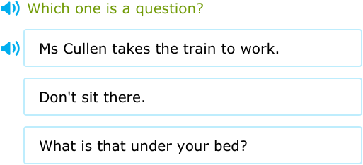 IXL - Identify questions (1st class English practice)