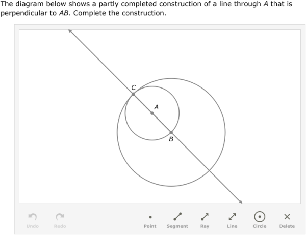 IXL - Construct a perpendicular line (1st year maths practice)