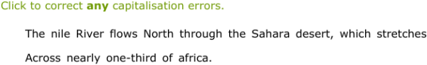 IXL - Correct capitalisation errors (3rd year English practice)