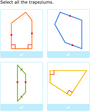 IXL - Identify trapeziums (2nd year maths practice)