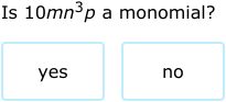 IXL - Identify monomials (3rd year maths practice)
