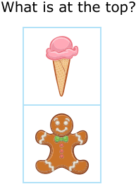 IXL - Top and bottom (Junior infants maths practice)