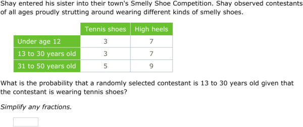 IXL - Find conditional probabilities using two-way frequency tables ...