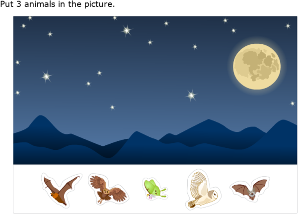 IXL - Count out stickers - up to 5 (Junior infants maths practice)