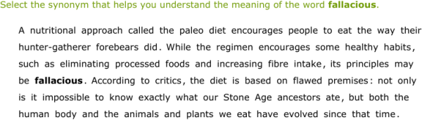 IXL - Determine the meaning of words using synonyms in context (6th ...