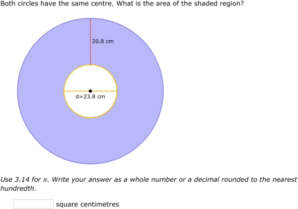 IXL - Area between two shapes (2nd year maths practice)