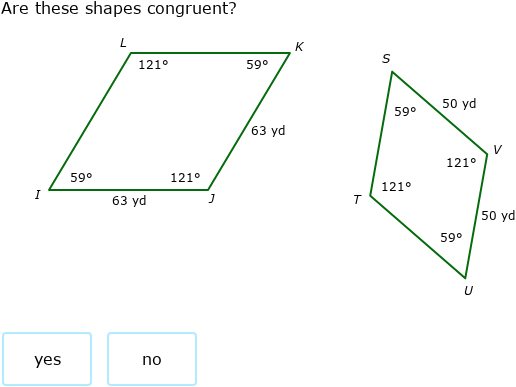 IXL - Identify congruent figures (6th class maths practice)