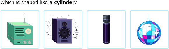 IXL - Three-dimensional shapes in the real world I (3rd class maths practice)