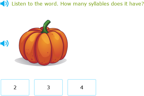 IXL - How many syllables does the word have? (2nd class English practice)