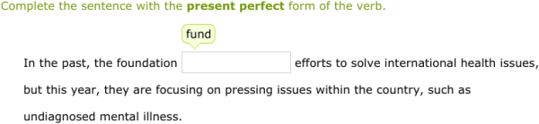 IXL - Form the perfect verb tenses (2nd year English practice)