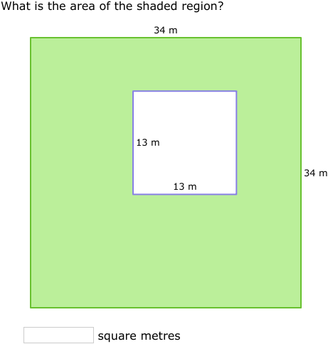IXL - Area between two shapes (1st year maths practice)