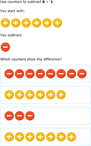 IXL - Add and subtract integers using counters (2nd year maths practice)